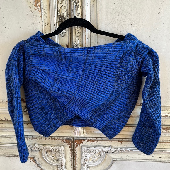 Tops | Knitted Like Sweater Royal Bluecrop Top Style | Poshmark